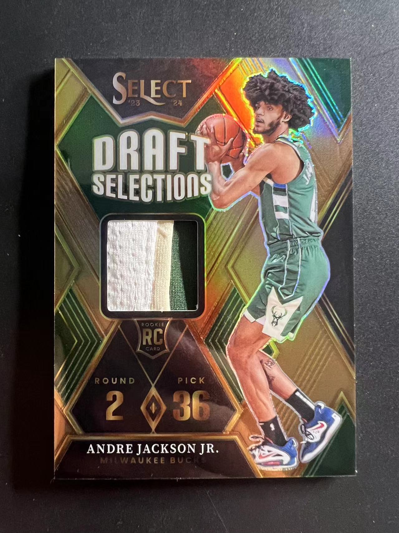 2023-24 Panini select Andre Jackson Jr. RC 【肥猫代卖】Oe select 雄鹿 新秀 小安德烈 ...