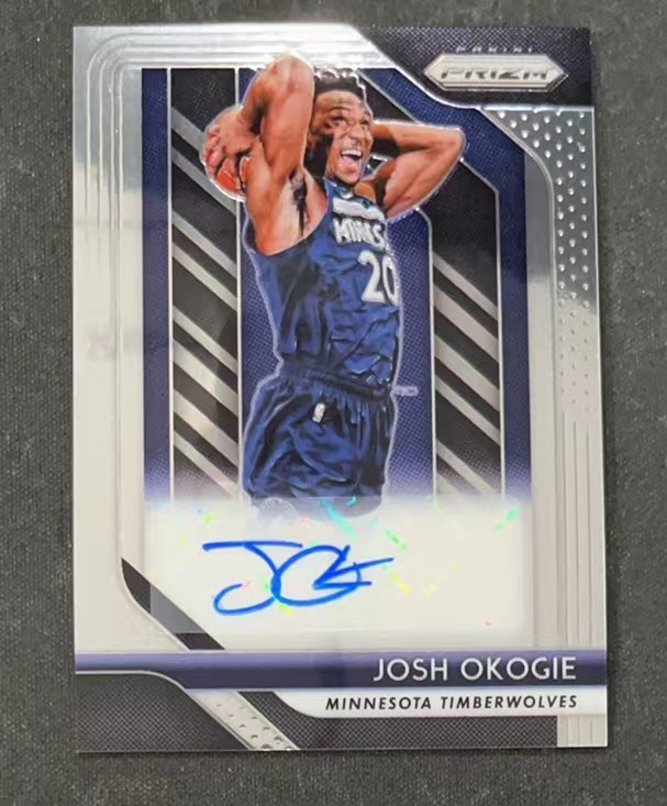 【长安代卖】2018-19 Panini Prizm 森林狼 新秀RC Josh Okogie 约什奥科吉 新秀签字 实卡好看 收藏必备 背后 ...