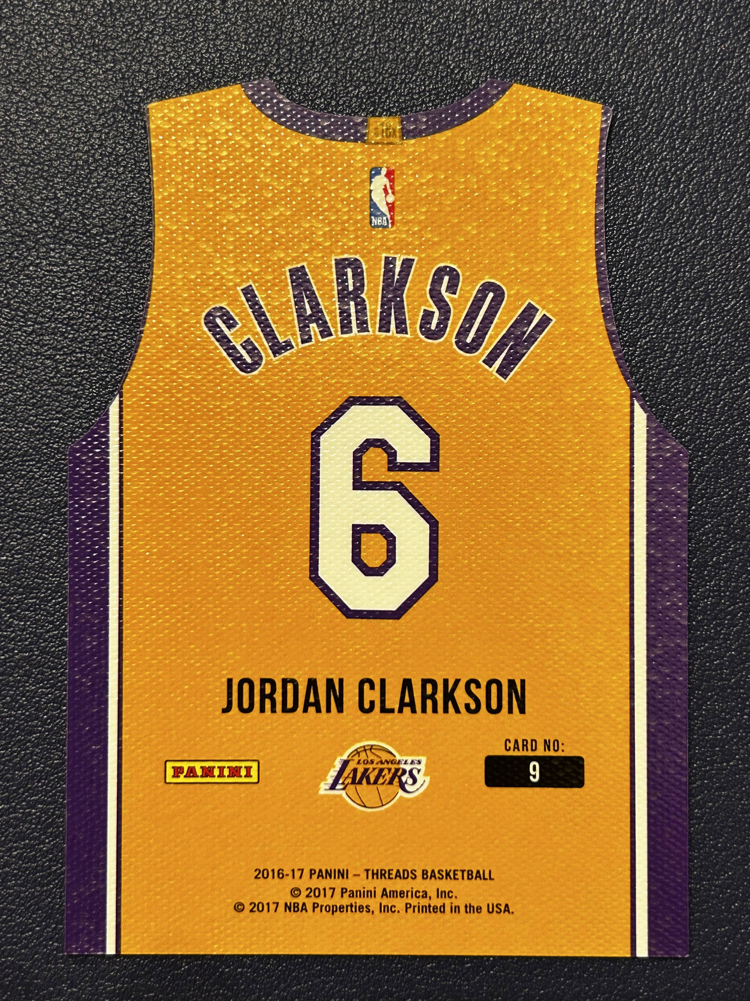 2016-17 Panini Threads Jordan Clarkson 【大树球星卡】乔丹克拉克森 菲律宾乔丹 湖人 科比队友 最佳第六 ...