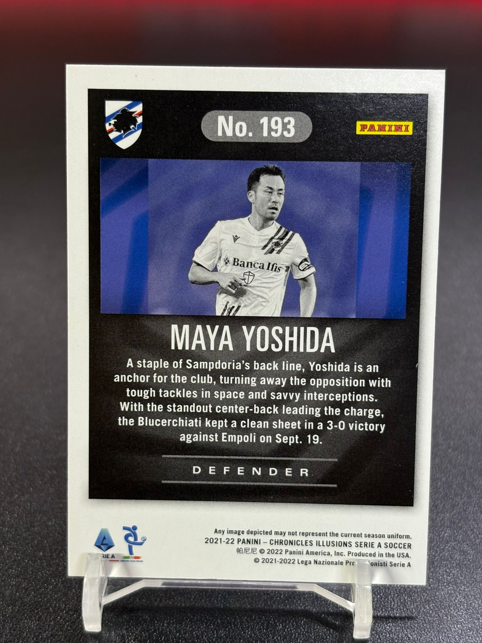 【浩行拍卖 截标预付82%】2021-22 panini chronicles illusions maya yoshida 意甲 编年史 ...