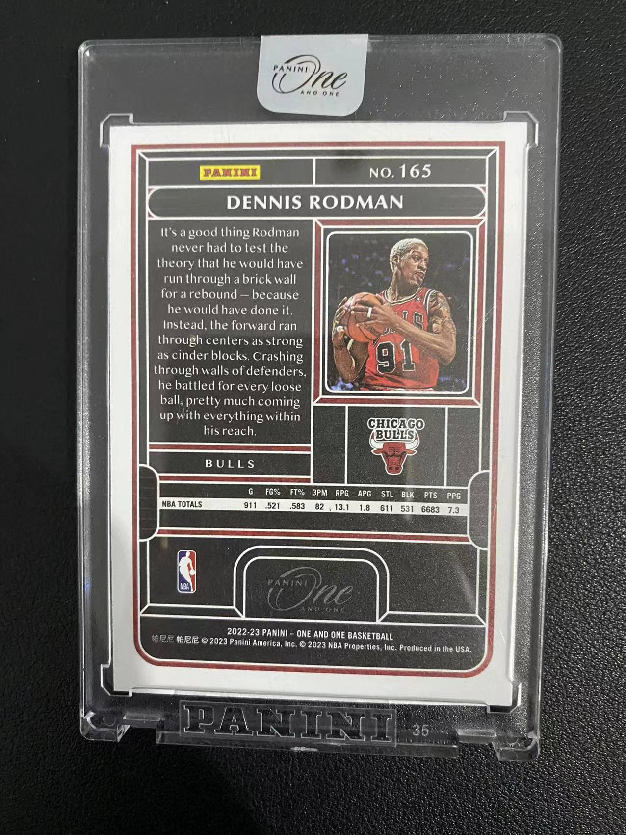 【陈氏拍卖】2022-23 Panini OneAndOne Dennis Rodman OAO 罗德曼 40编 蓝折 低编 折射美丽 原封砖 ...