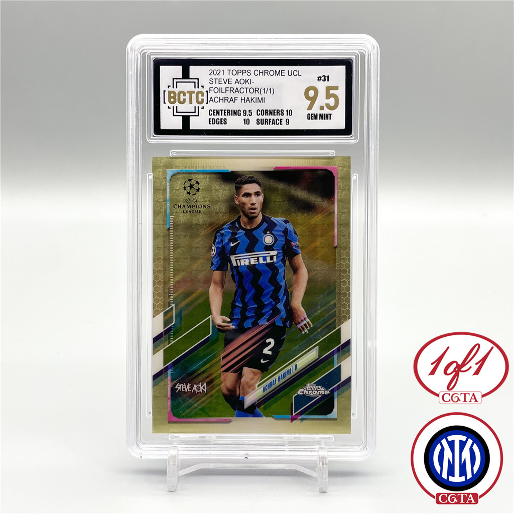 【CGTA 1/1 阿什拉夫】2020-21 Topps 欧冠Chrome Steve Aoki 国际米兰 阿什拉夫 1/1编 1of1 爆金 ...