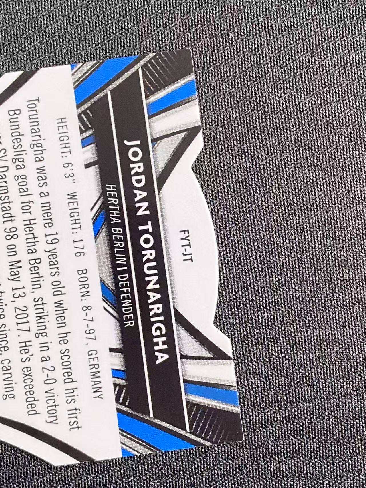 【长安代卖 截标预付80%】2020-21 Topps Finest 德甲 柏林赫塔 Jordan Torunarigha 乔丹·托鲁纳里格哈 ...