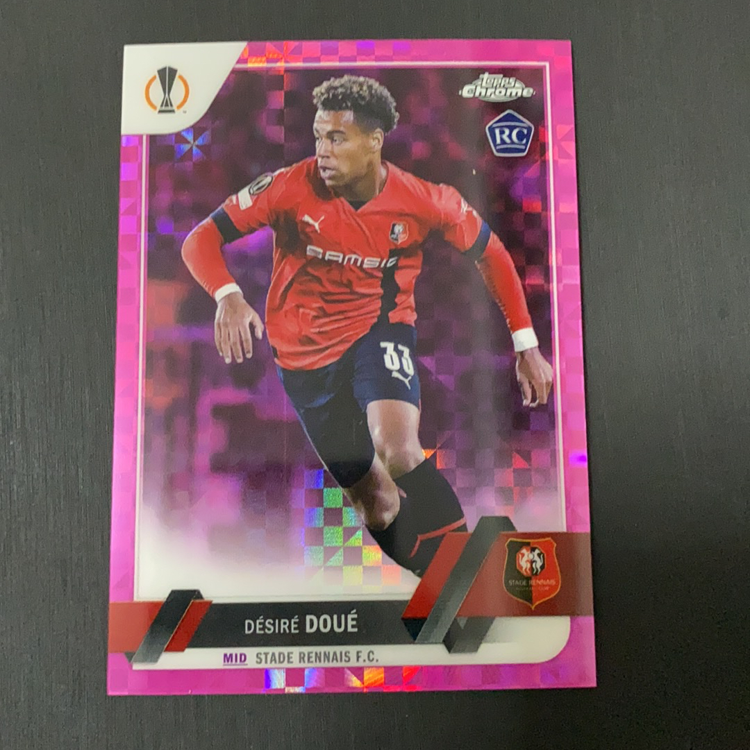 2023 Topps Chrome Désiré Doué 杜埃 爆爆常哥2 Chrome系列 95/250编 RC新秀 法国 巴黎圣日耳曼 ...