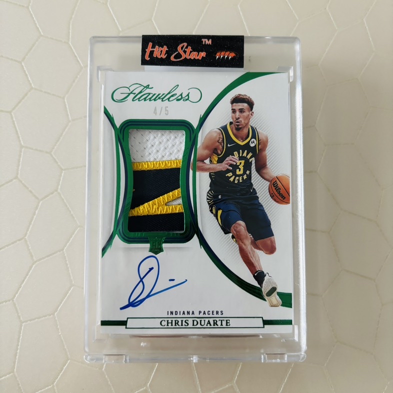 2021-22 Panini Flawless Chris Duarte RC 【 接代卖 极速上拍 回款 】球衣卡 PATCH 签字卡 卡签 ...
