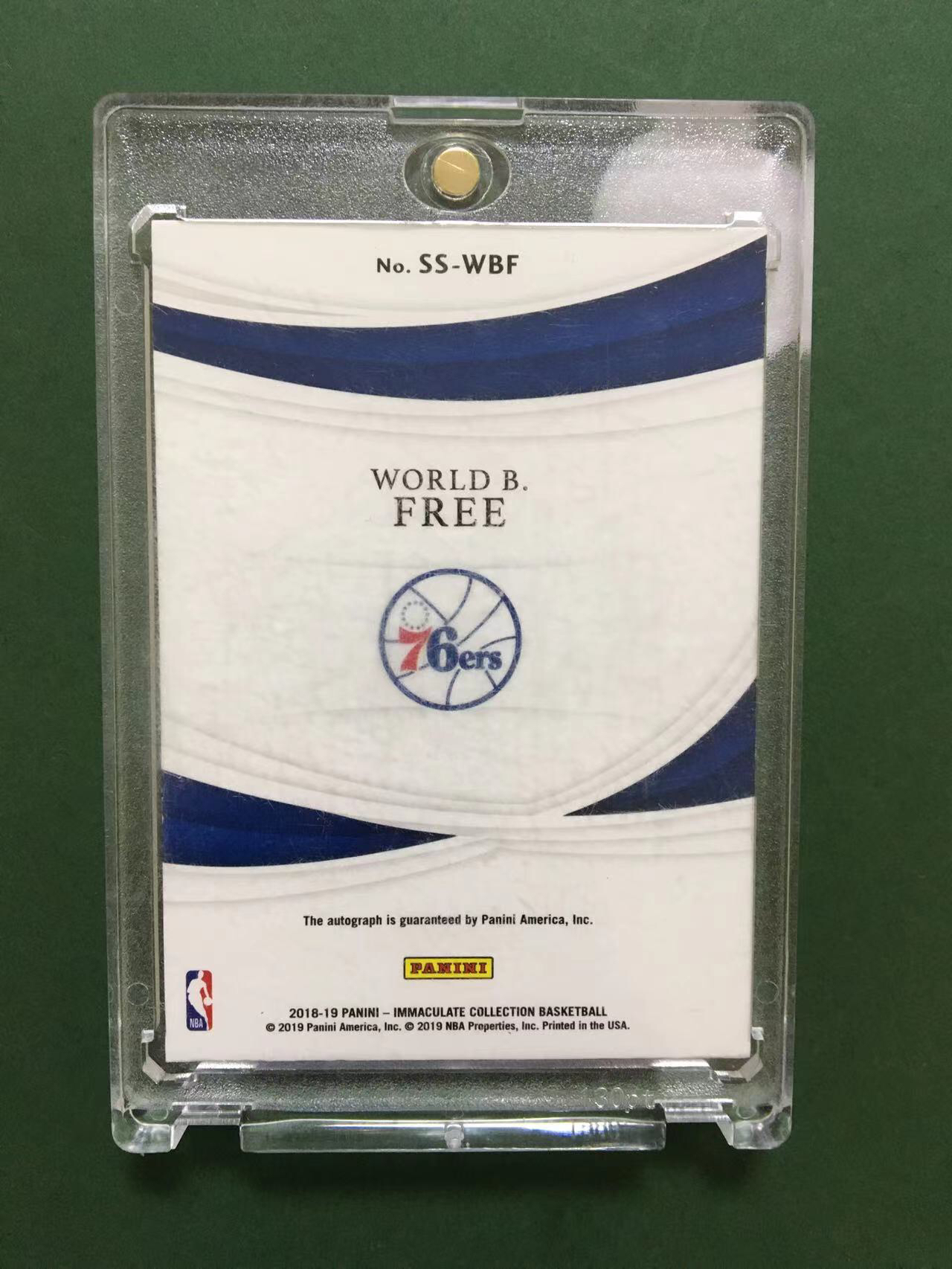 2018-19 Panini Immaculate World B. Free 【大麦代拍】爱咪咪 76人 沃尔德 B 弗里 99编 卡签 ...
