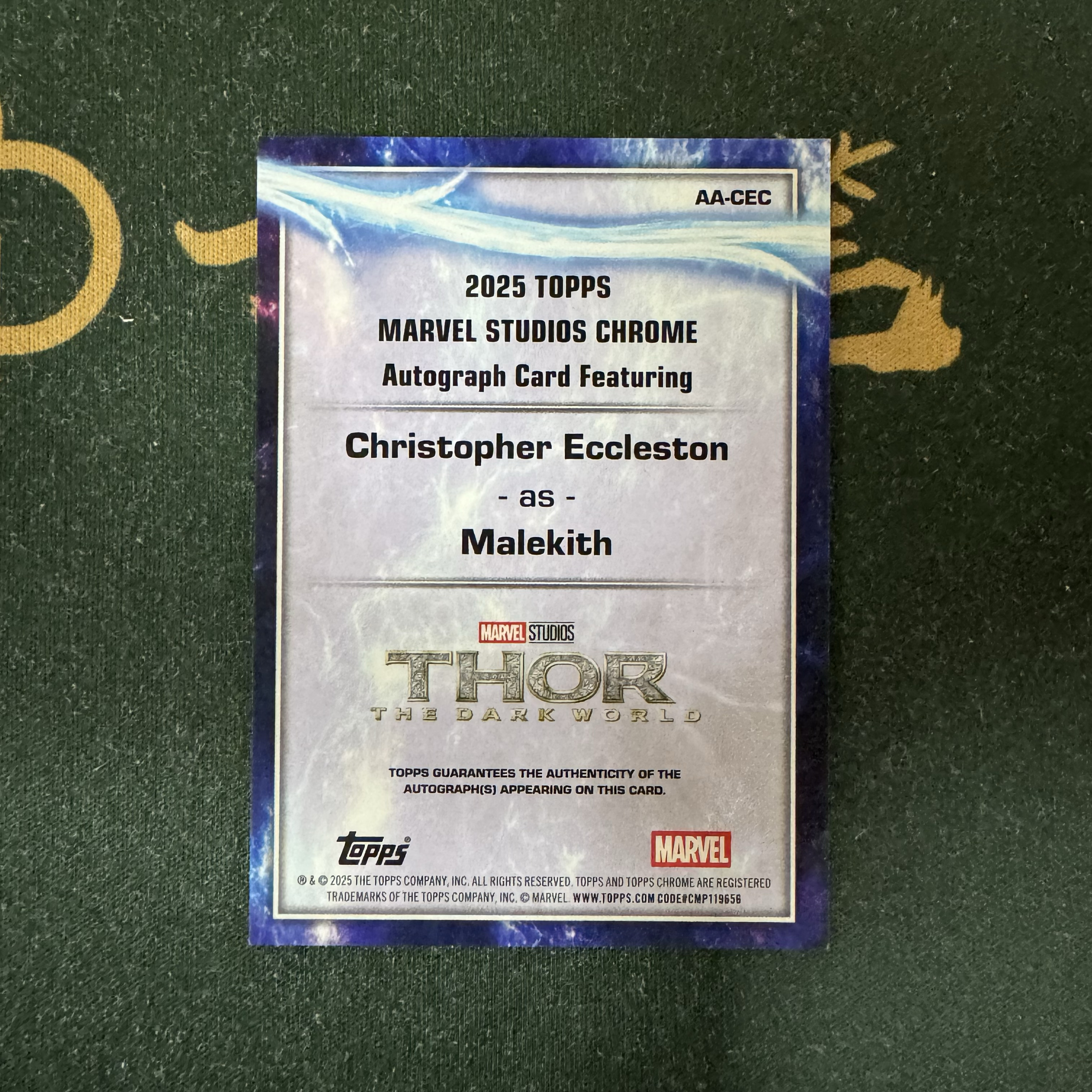 2025 Topps Marvel (MCU) 漫威 【十三笔】Chrome Studios 元年真人影视 #AA-CEC 玛勒基斯 ...