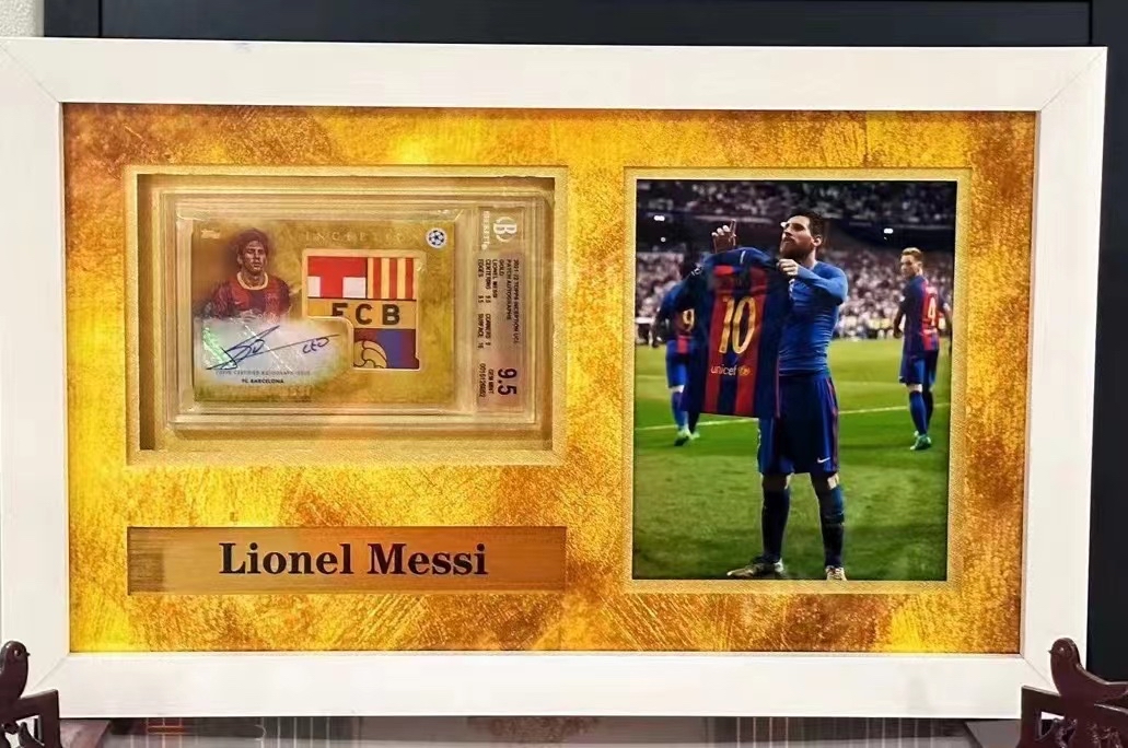 21-22 topps inception 盗梦空间 阿根廷巴萨巴塞罗那 利昂内尔 梅西 Lionel Messi 1/1编 金版大窗球衣 ...