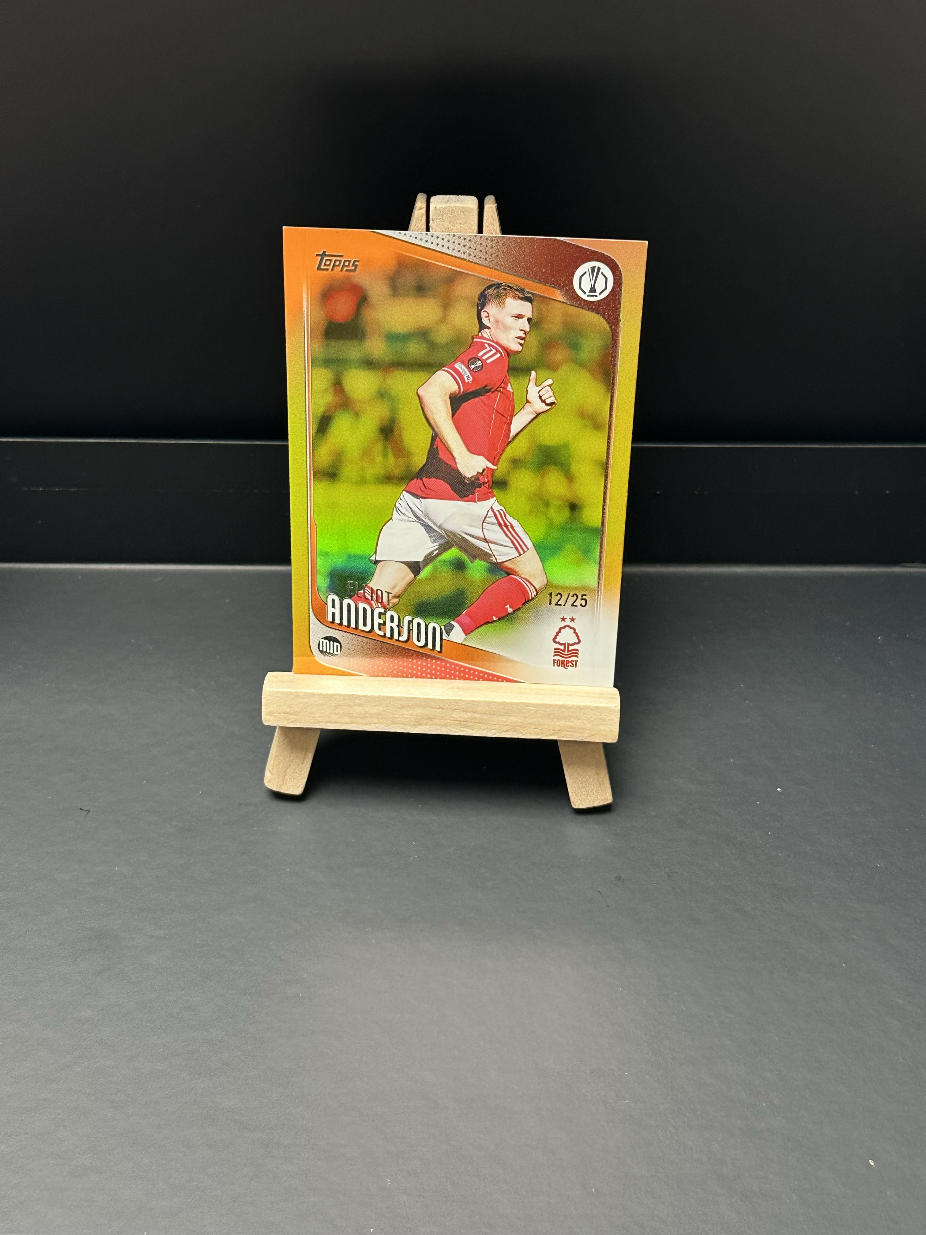 2025-26 Topps UCC Elliot Anderson RC 欧冠 诺丁汉森林 埃利奥特 安德森 橙折 橙箔折射12/25编 限量 ...