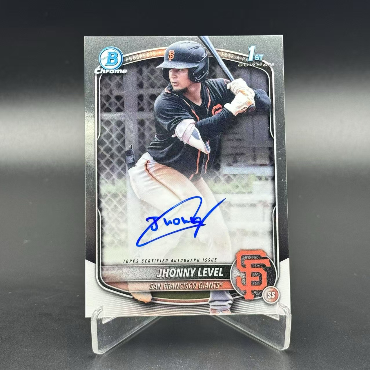 【浩冉拍卖】2025 Topps Bowman Chrome 棒球 新秀1st JHONNY LEVEL 旧金山巨人队 约翰尼 拉瓦 签字 卡 ...
