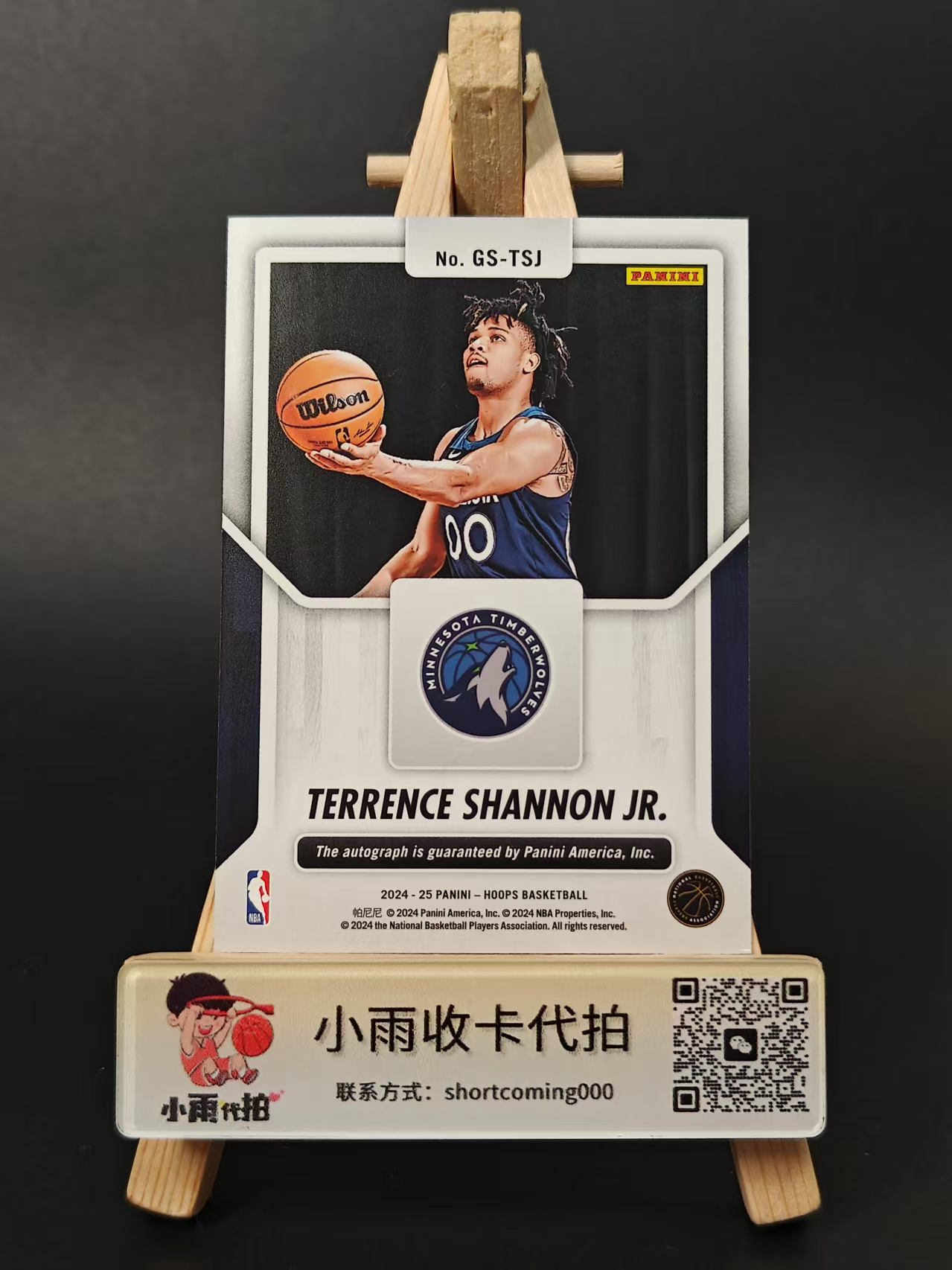 2024-25 Panini NBA Hoops Terrence Shannon Jr. RC hoops 森林狼 新秀 香农 签字 贴签 ...