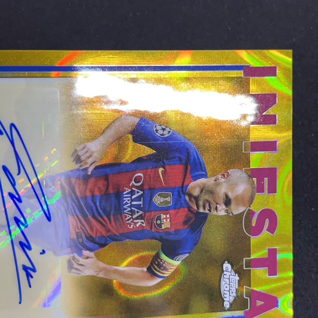 2025 Topps Chrome Andres Iniesta 【SS】欧冠 TC 巴萨 巴塞罗那 伊涅斯塔 签字 完美签 金熔岩折射 50 ...