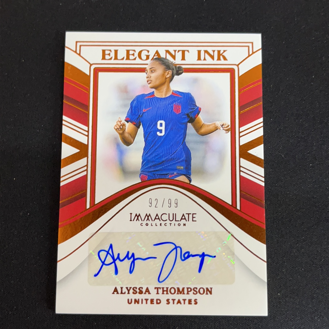 2023-24 Panini Immaculate thompson 【SS】爱咪咪 美国 女足 阿丽莎 汤普森 INK签字 99编 限量 ...