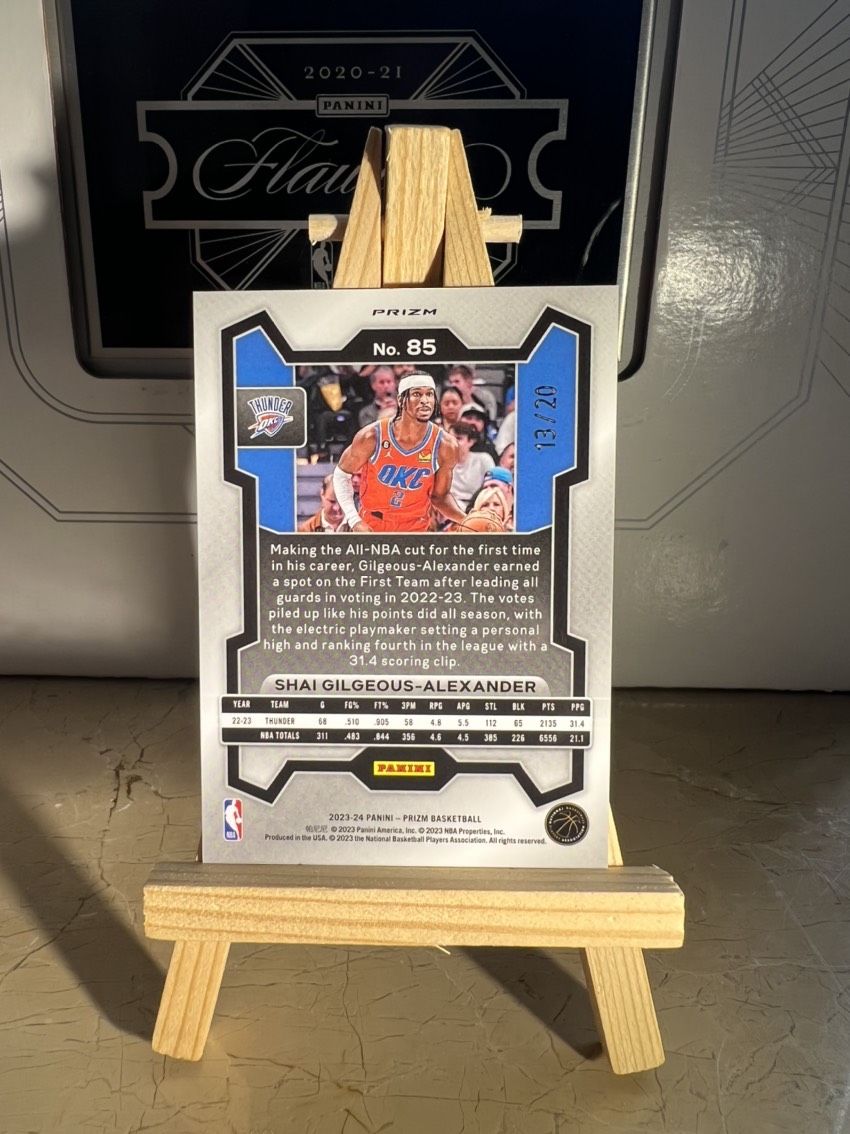 2023-24 Panini Prizm Shai Gilgeous-Alexander prizm折射 雷霆队老大，全明星，sga亚历山大 ...