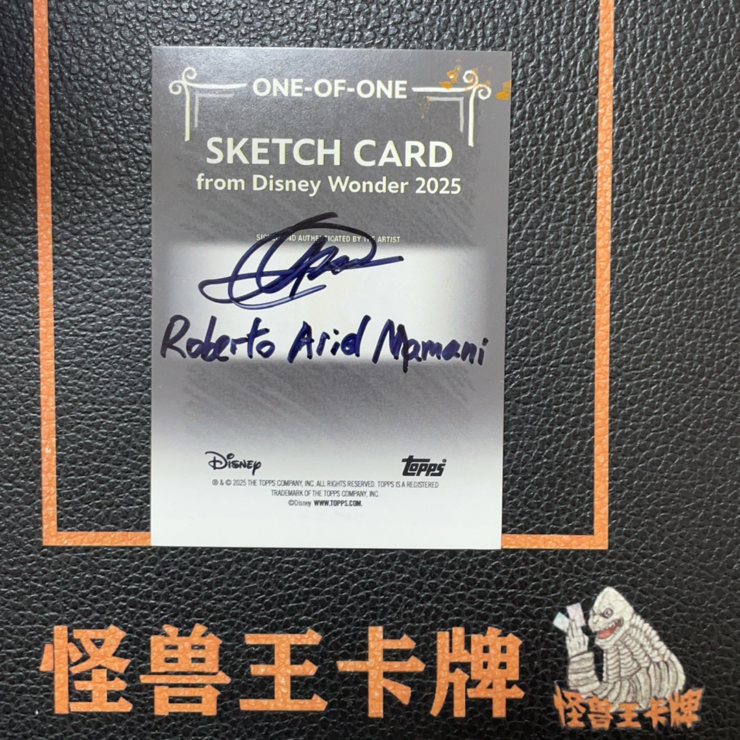（怪兽拍卖） GSW-C88 2025 Topps Disney Wonder 迪士尼 手绘 Sketch Card 手绘卡 1/1 画师 ...