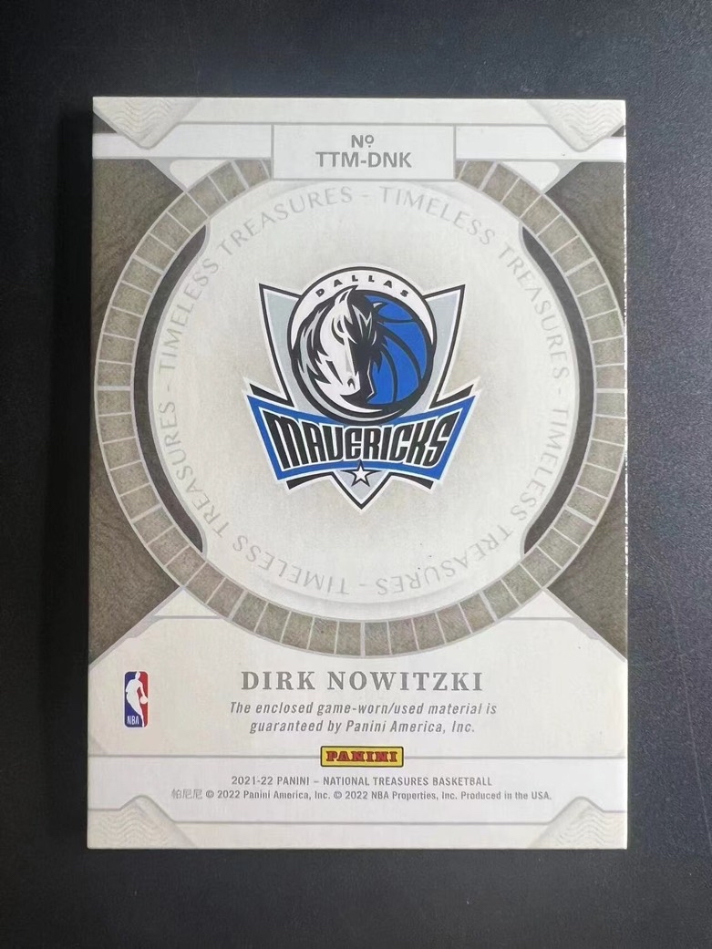 2021-22 Panini National Treasures Dirk Nowitzki 【肥猫代卖】旺仔 国宝 独行侠 德克诺维茨基 ...
