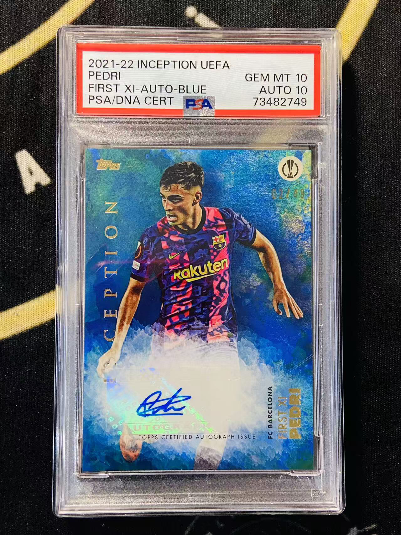 2021-22 Topps Inception 欧冠盗梦空间 Pedri 佩德里 49编 蓝折 签字 巴萨 西班牙 欧洲金童欧洲杯冠军 梅西亚 ...