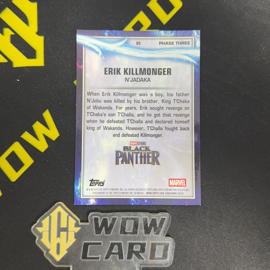 2025-26 Topps Marvel Erik Killmonger [WowCard]艾瑞克·克尔芒戈 《黑豹》 tc漫威系列 Base ...