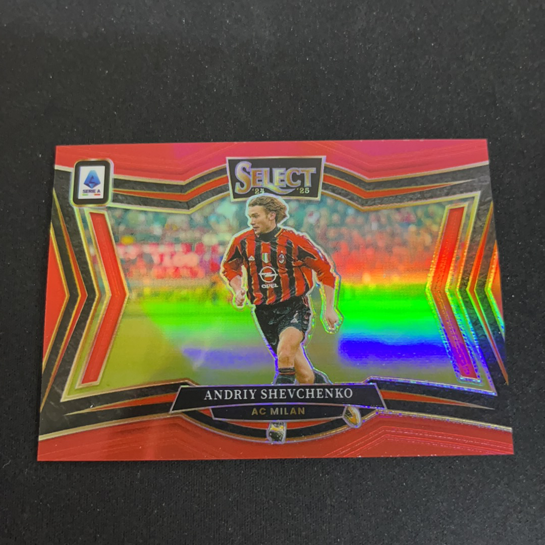 2024-25 Panini Select Andriy Shevchenko 【SS】意甲 AC米兰 安德烈 舍甫琴科 三级 红折射 收藏 ...