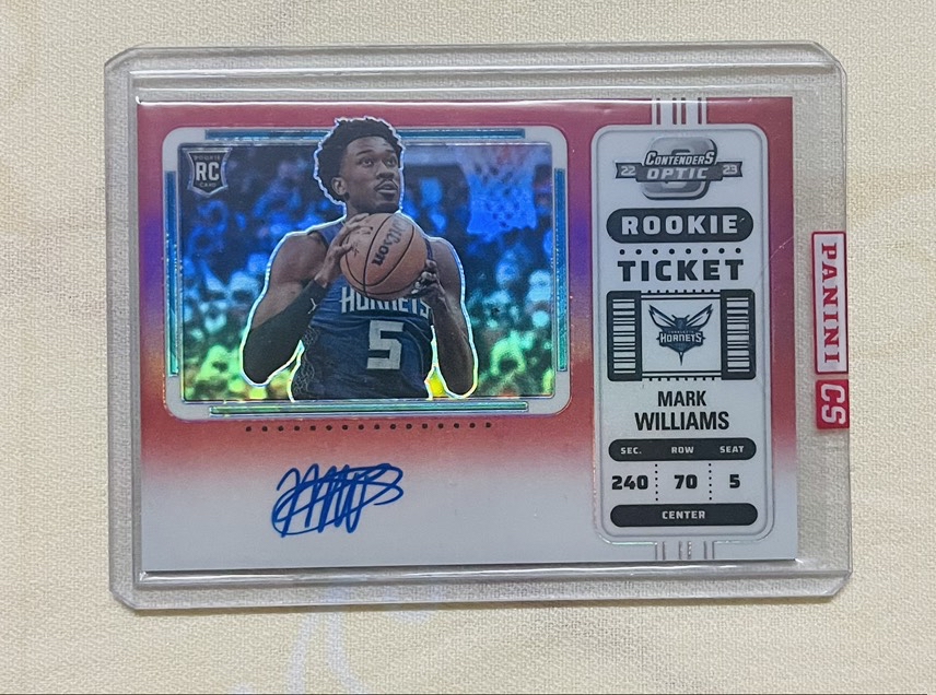 2022-23 Panini Contenders Optic Mark Williams RC 球票op 黄蜂 马克 威廉姆斯 新秀 99编 ...