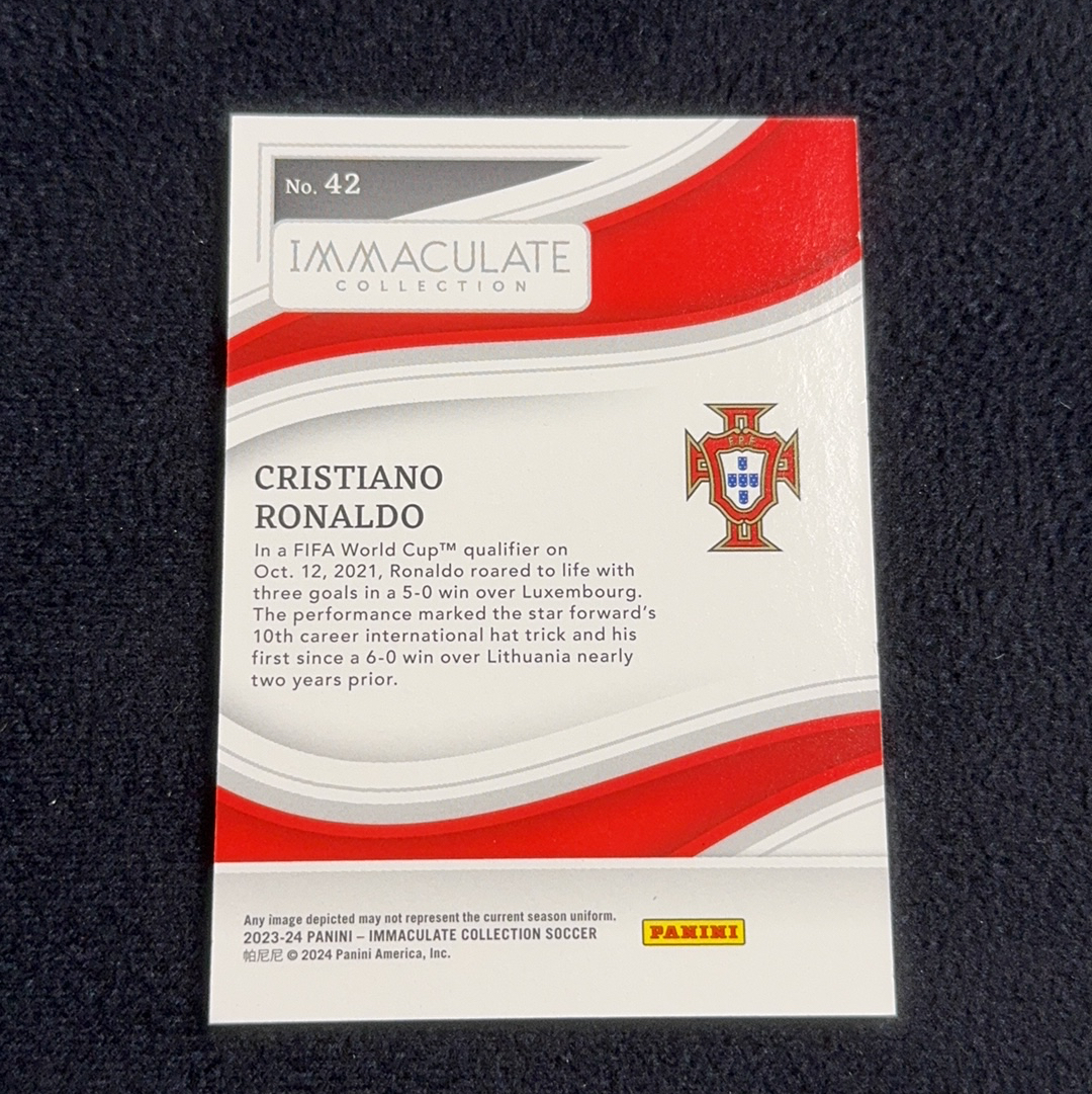2023-24 Panini Immaculate Cristiano Ronaldo C罗 罗纳尔多 40编 葡萄牙 皇马 皇家马德里 曼联 ...