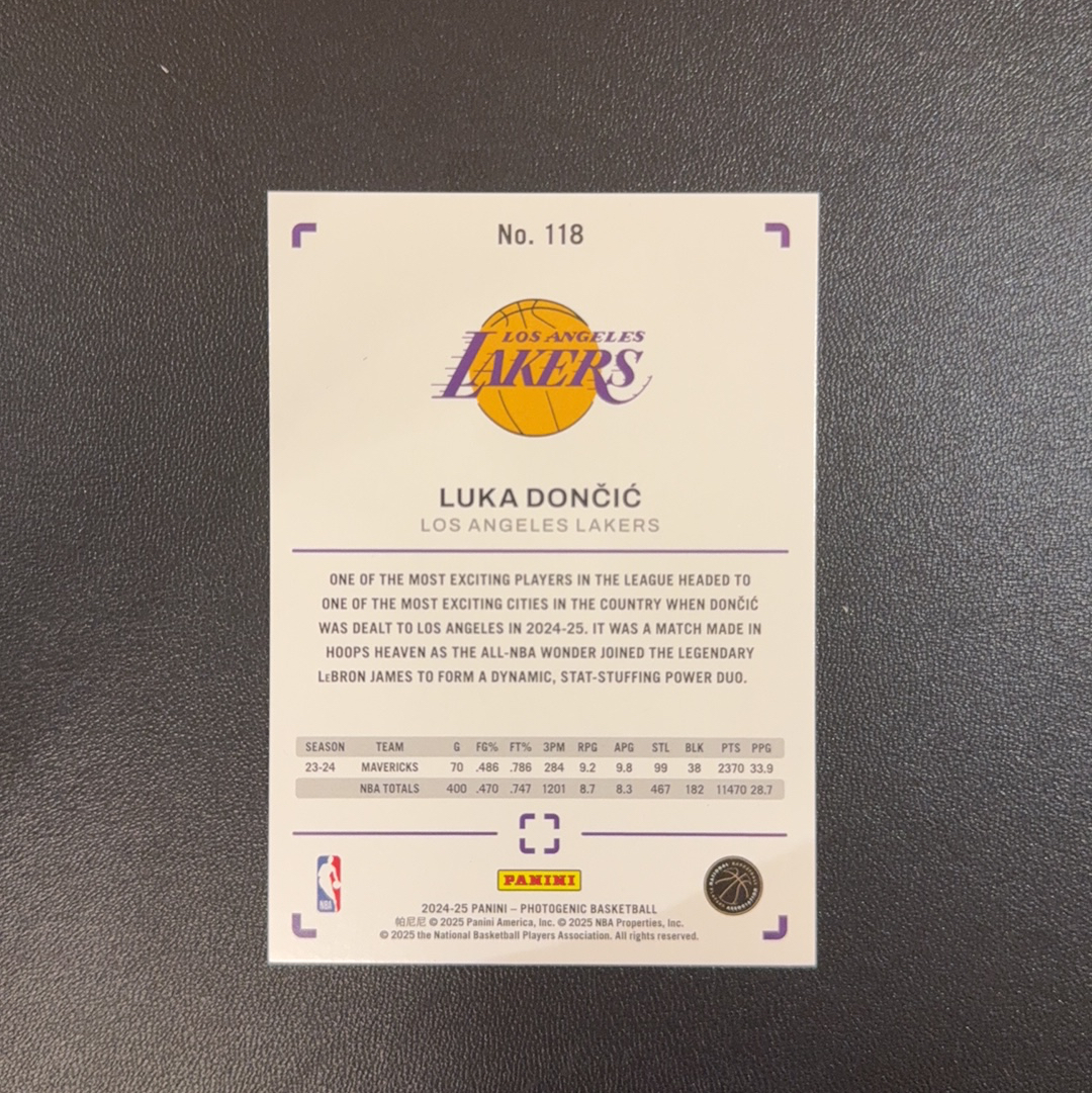 2024-25 Panini Photogenic Luka Doncic 上镜 东契奇 卢卡Magic 勒布朗接班人 湖人 点点折 38/ ...