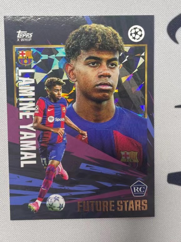 2023-24 Topps Gold Lamine Yamal RC 亚马尔 RC 新秀 巴萨 巴塞罗那 西班牙 白碎冰折 大比例 黄金盒 ...