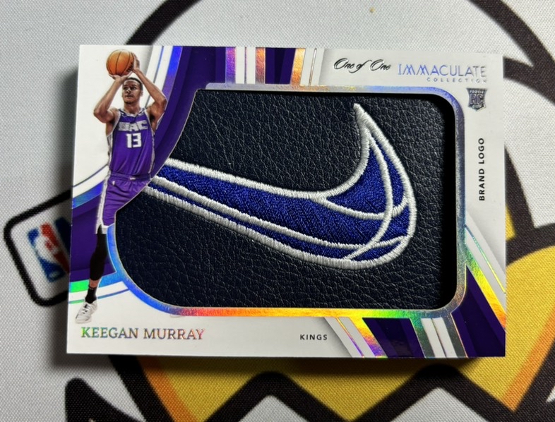 2022-23 Panini Immaculate Keegan Murray RC 基根 穆雷 新秀 brand logo nike大钩子 1/1 1编1 球鞋logo切割 全球仅一张 国王 卡淘