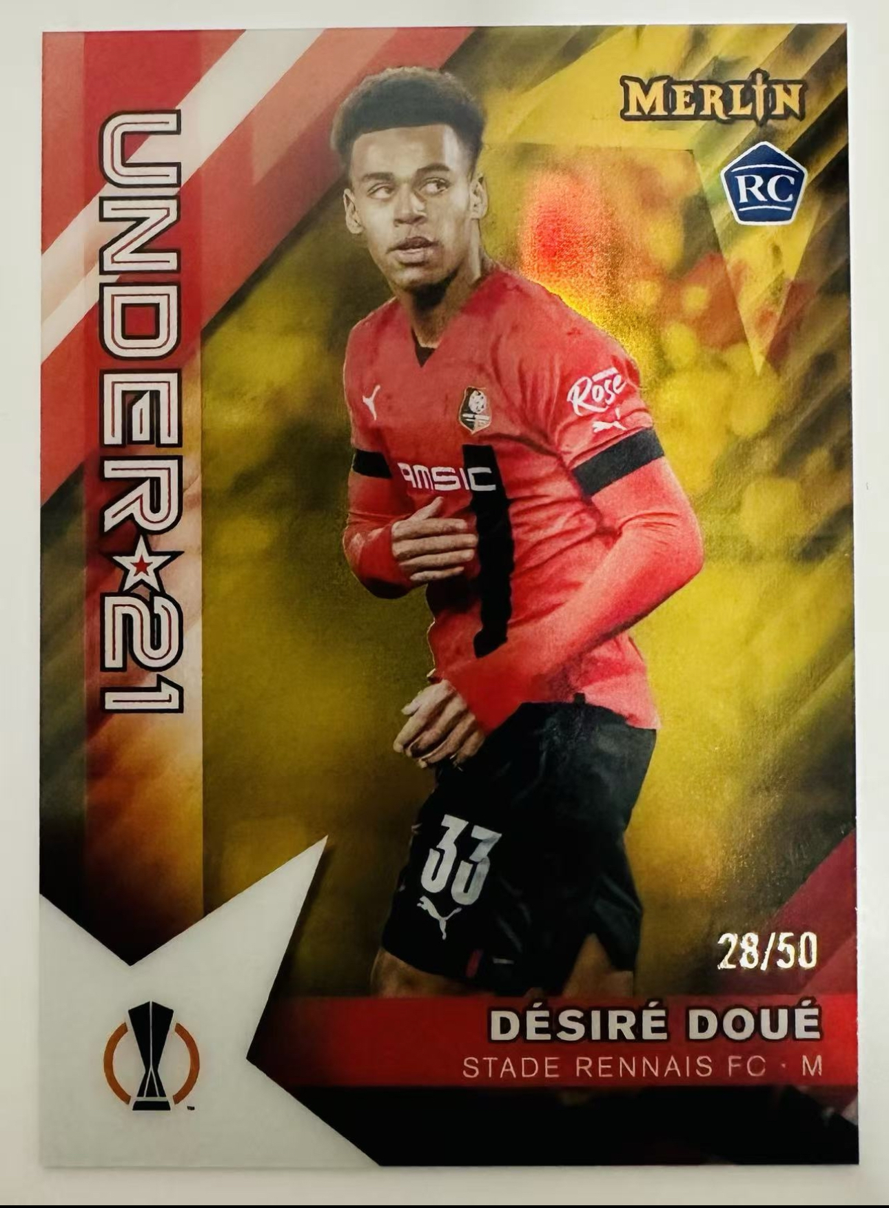 2022-23 Topps Merlin chrome Désiré Doué RC 杜埃 新秀 法国 雷恩 巴黎圣日耳曼 大巴黎 欧冠 有望 ...