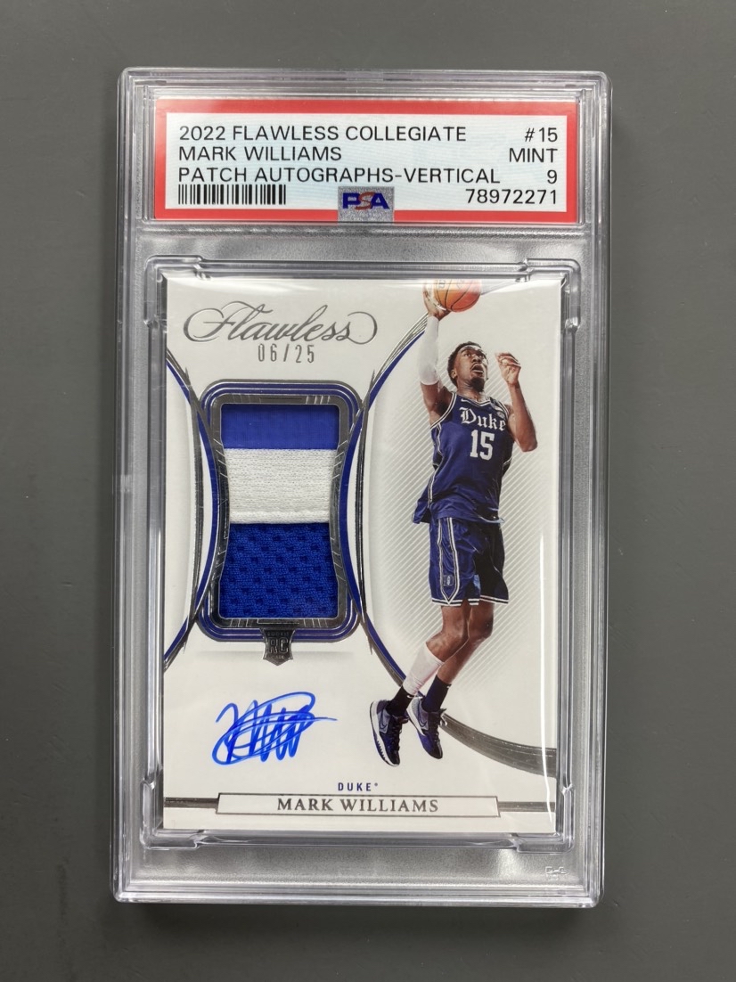 【集卡拍卖】2022 Panini Flawless Mark Williams RC 手提 马克 威廉姆斯 新秀RC 卡签 签字 球衣物料 ...