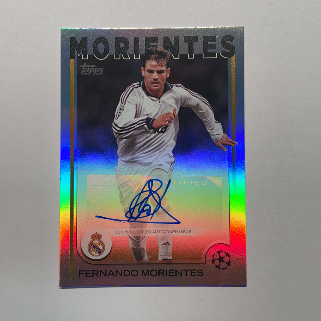 2024-25 Topps ucc Fernando Morientes 费尔南多 莫伦特斯 签字 银折签 皇马 皇家马德里 利物浦 西班牙 ...