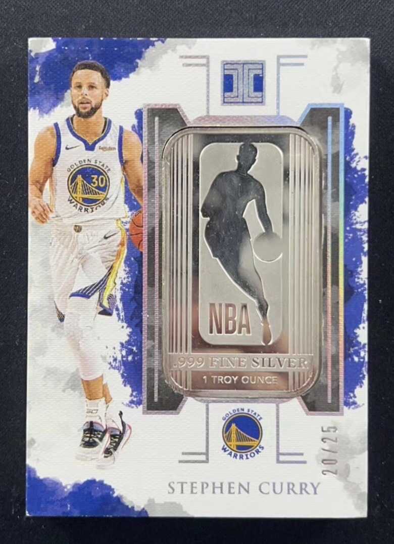 2019-20 Panini Impeccable Stephen Curry 【 ️25张 库里】稀有小真金logoman银砖 泼墨中国风 ...
