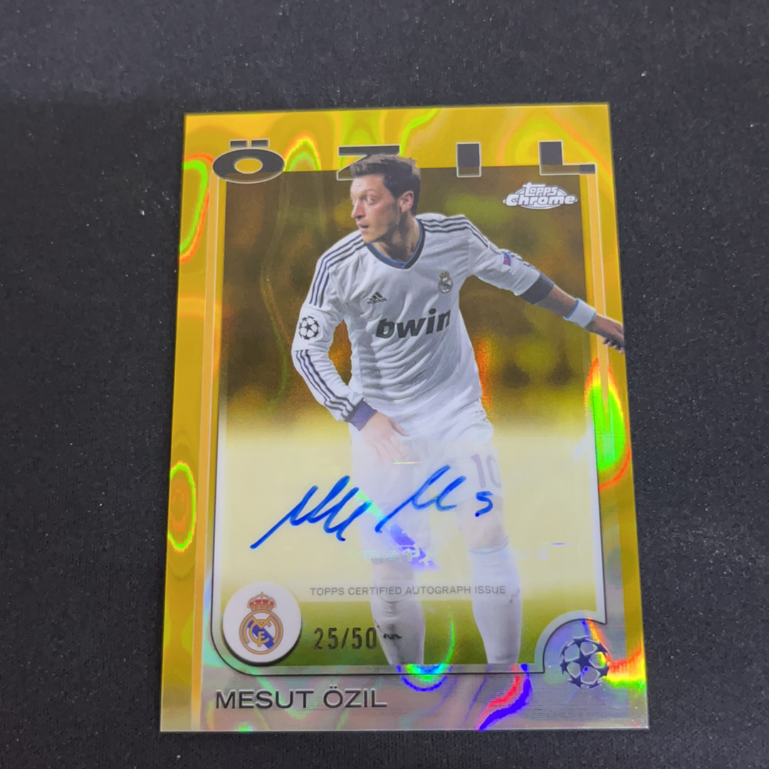 2024-25 Topps Chrome Mesut Ozil 【SS】欧冠 TC 皇马 厄 齐尔 签字 金熔岩折射 25/50编 低编 收藏 ...