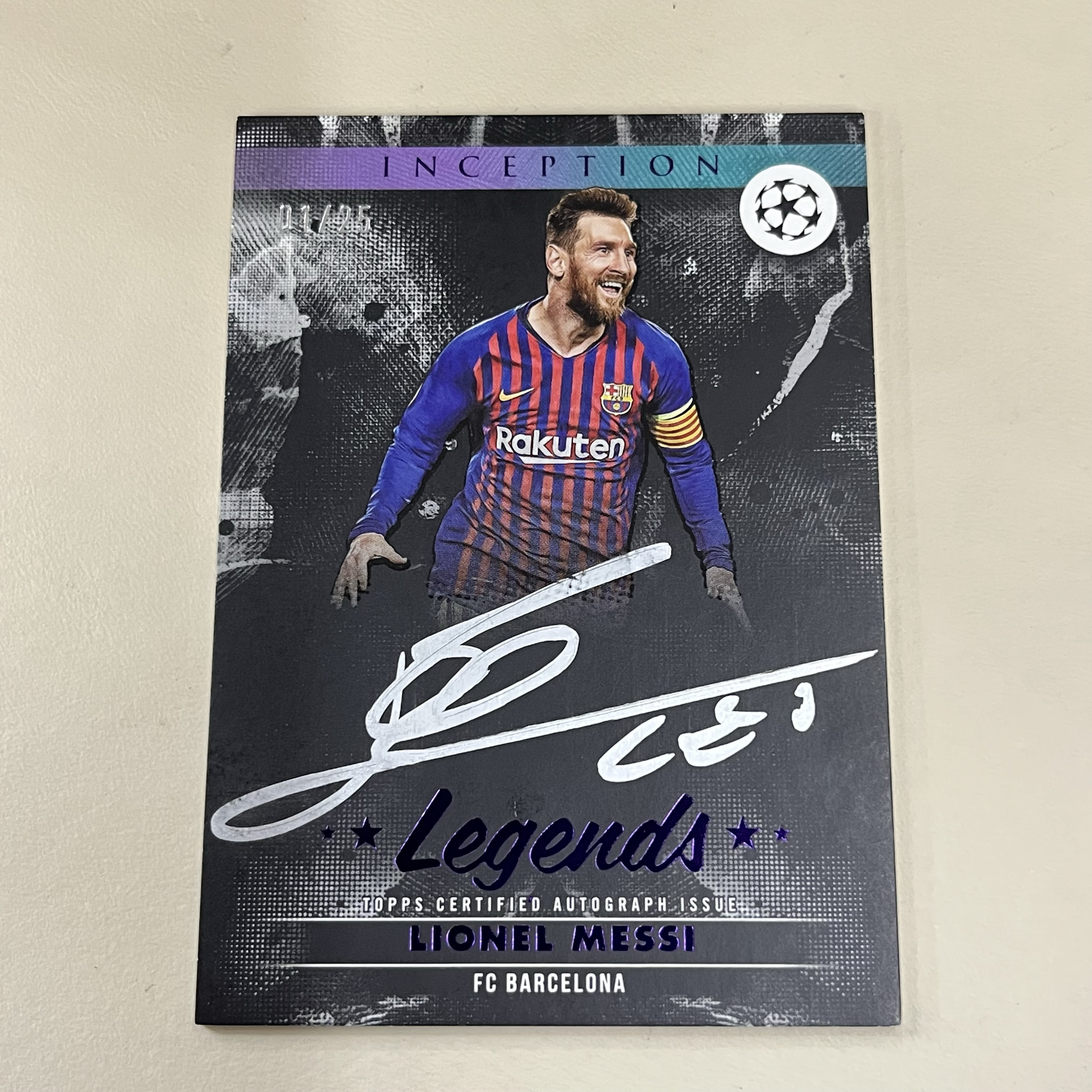 2025 Topps inception Lionel Messi 【SS】欧冠 盗梦空间 巴萨 巴塞罗那 阿根廷 梅西 传奇 银笔签字 卡签 ...