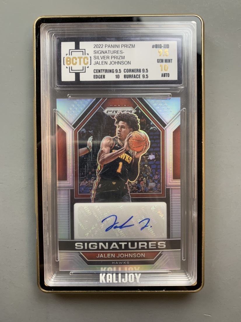 【集卡拍卖】 2022-23 Panini Prizm Jalen Johnson pz 杰伦 约翰逊 老鹰 贴签 签字 银折 BCTC卡品9 ...