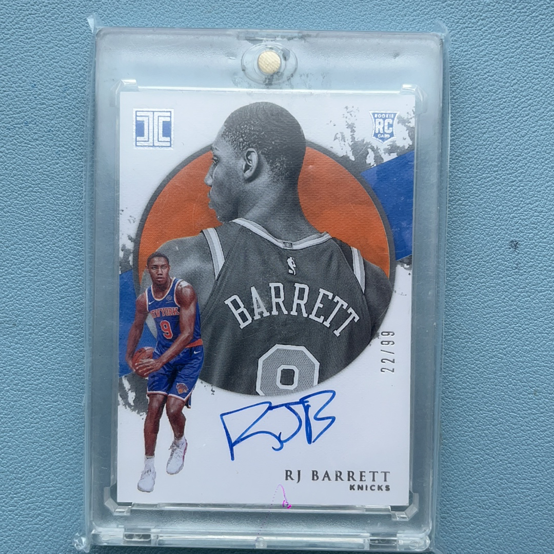 2019-20 Panini Impeccable R.J. Barrett RC RJB 巴雷特 小真金 签字 auto /99编 回眸签 ...
