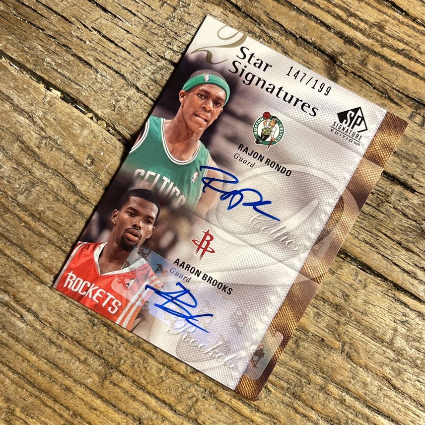 2009-10 Upper Deck SP Signature Edition Rajon Rondo 限量199编，双人 拉简 隆多朗多 隆 ...