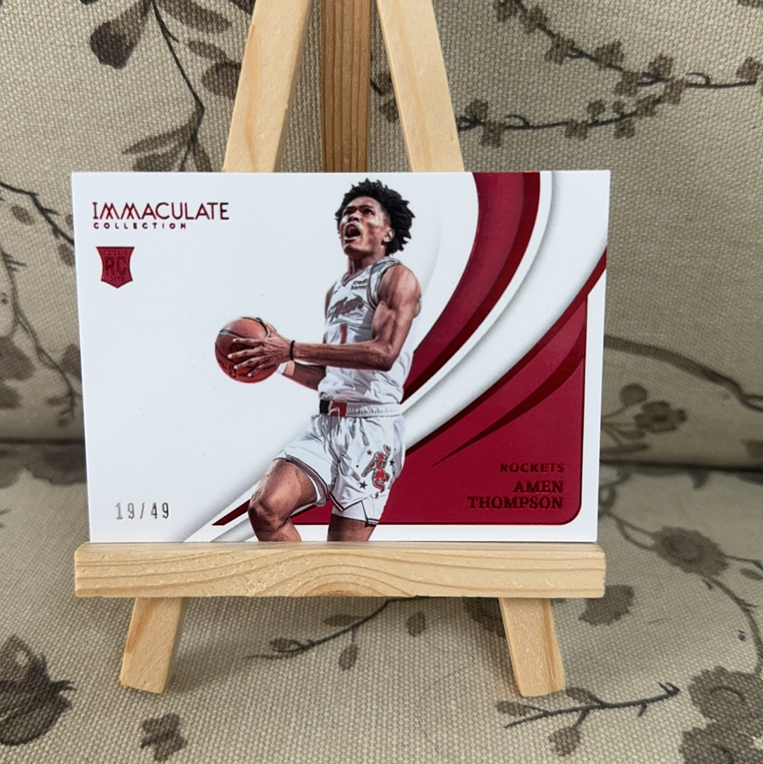 2023-24 Panini Immaculate Amen Thompson RC 休斯敦火箭 阿门 汤普森 RC 新秀 49编 SP 变化 ...