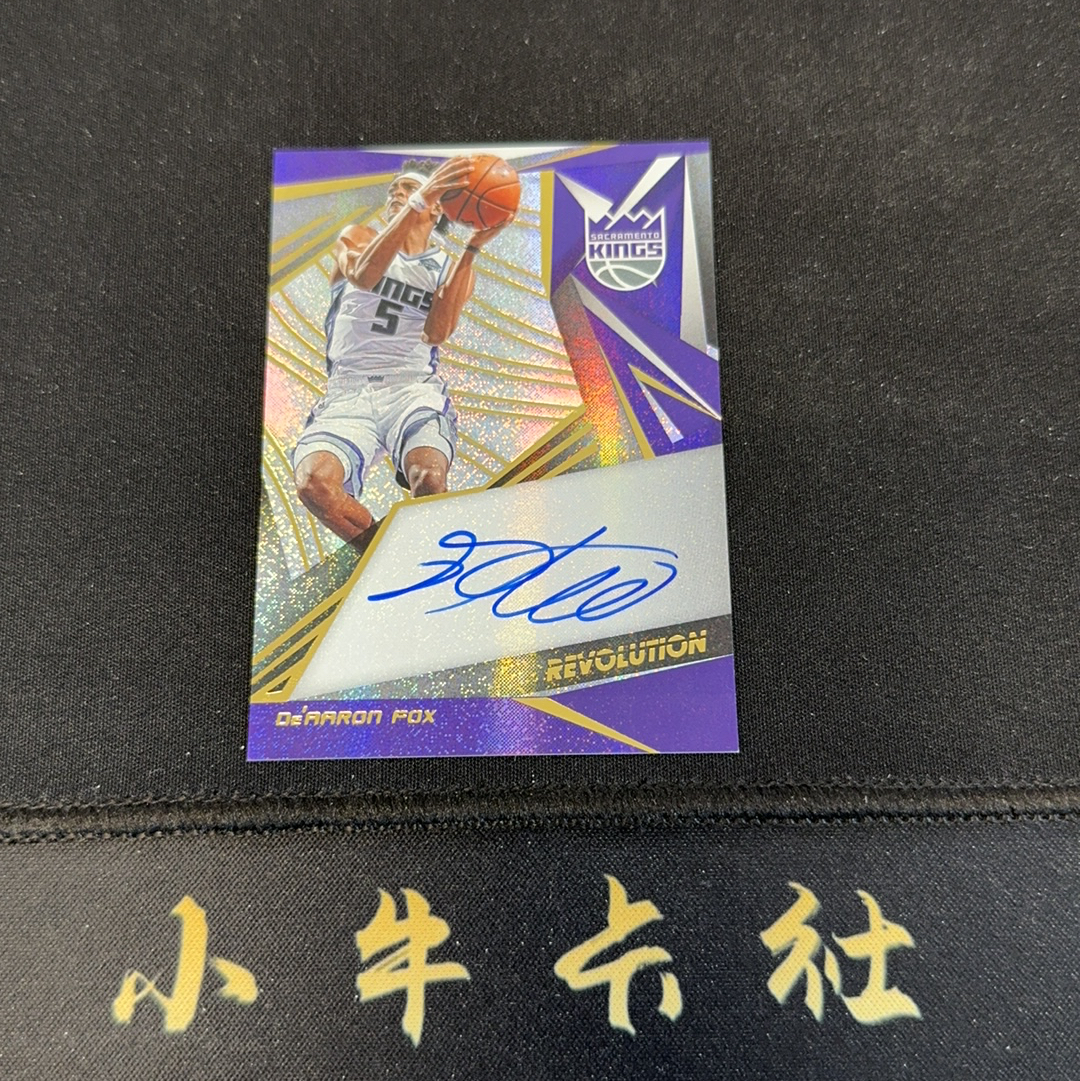 2019-20 Panini Revolution De'Aaron Fox 达龙 福克斯 小狐狸 签字 卡签 完美签 碎闪 碎点折 折射 ...