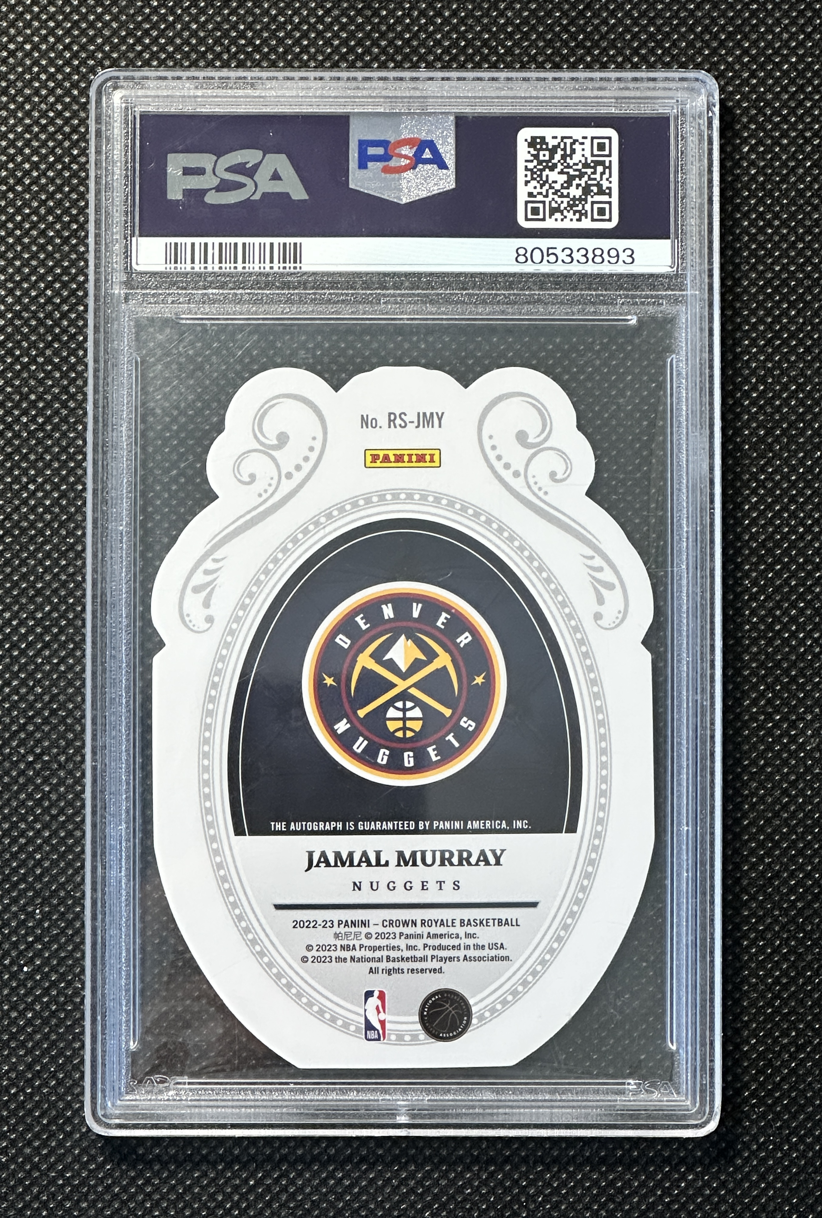 2022-23 Panini Crown Royale Jamal Murray 皇冠 掘金 贾马尔 穆雷 6/17编 卡签 签字 异形 ...