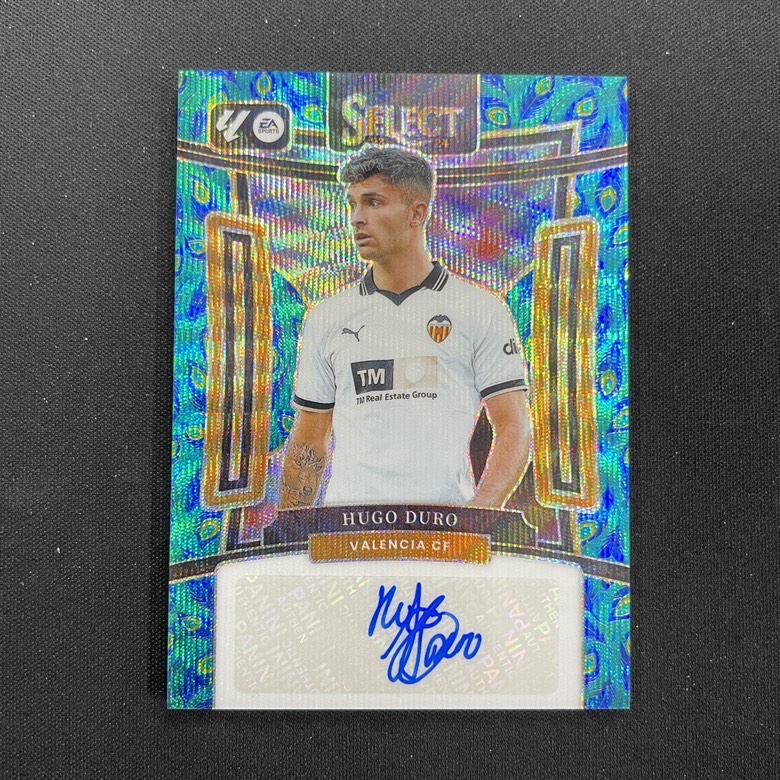 2023-24 Panini Select Hugo Duro SC球星卡 西甲 雨果 杜罗 签字 完美签 孔雀折 瓦伦西亚 国际版 卡品如图 收藏必备（面包） 卡淘