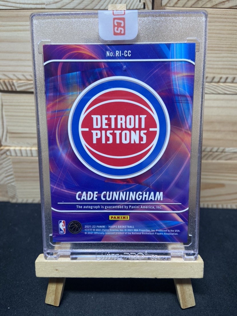 2021-22 Panini NBA Hoops Cade Cunningham RC 凯德 康宁汉姆 坎宁安 艺术签 ink签 签字 新秀 ...