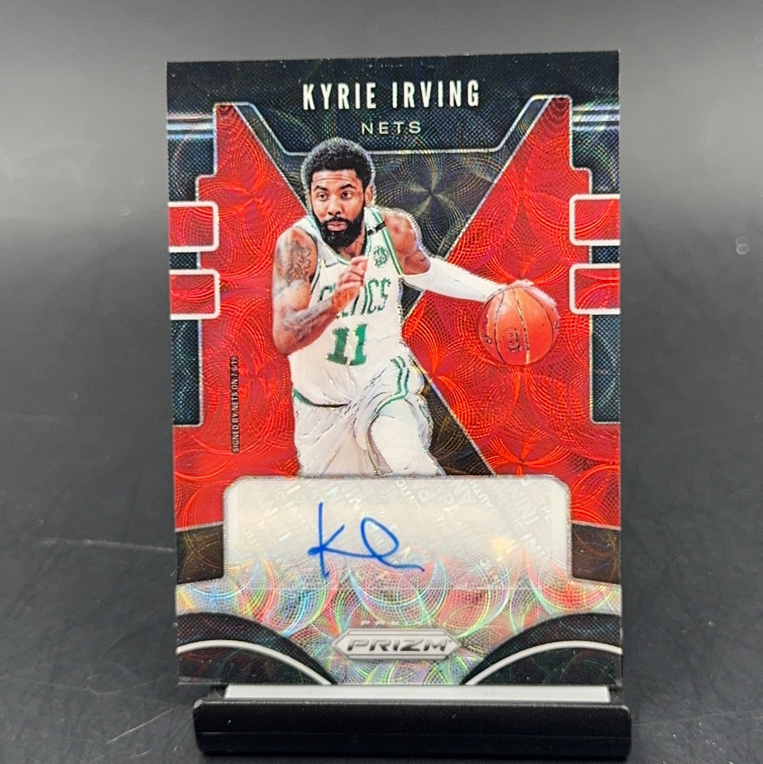 2019-20 Panini Prizm Kyrie Irving 【五月拍卖 顺丰空运】凯里欧文 pz 签字 红圈圈折 折射 篮网 欧神仙 ...