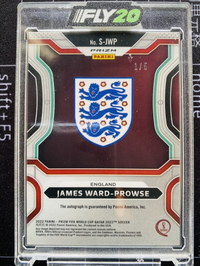 【fly20】panini2022prizm卡塔尔世界杯pz 詹姆斯沃德普劳斯james Ward Prowse英格兰 南安普顿 金折射 完美