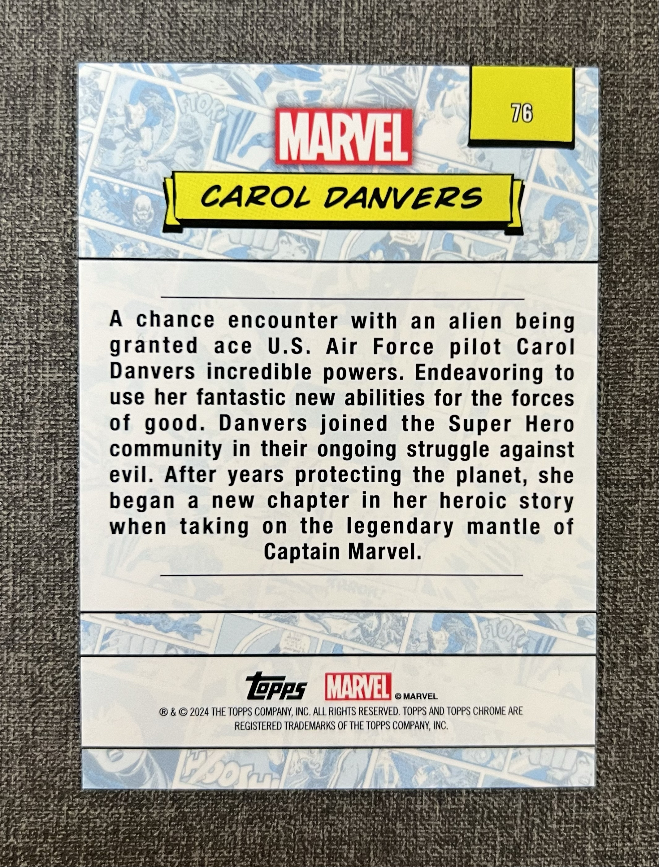 2024 Topps Marvel (MCU) Chrome 漫威 元年 TC 惊奇队长 蛛网折射 限量/399 背面瑕疵如图 品相如图 卡淘