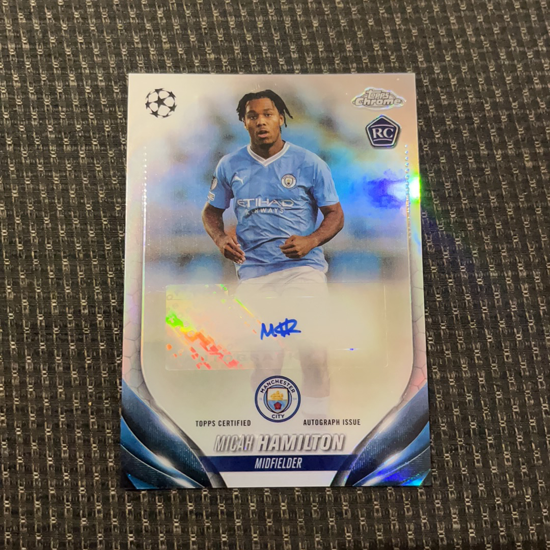 2023-24 Topps Chrome Micah Hamilton RC 汉密尔顿 欧冠tc 新秀签字 曼城 天才 未来可期 值得收藏 哈 ...