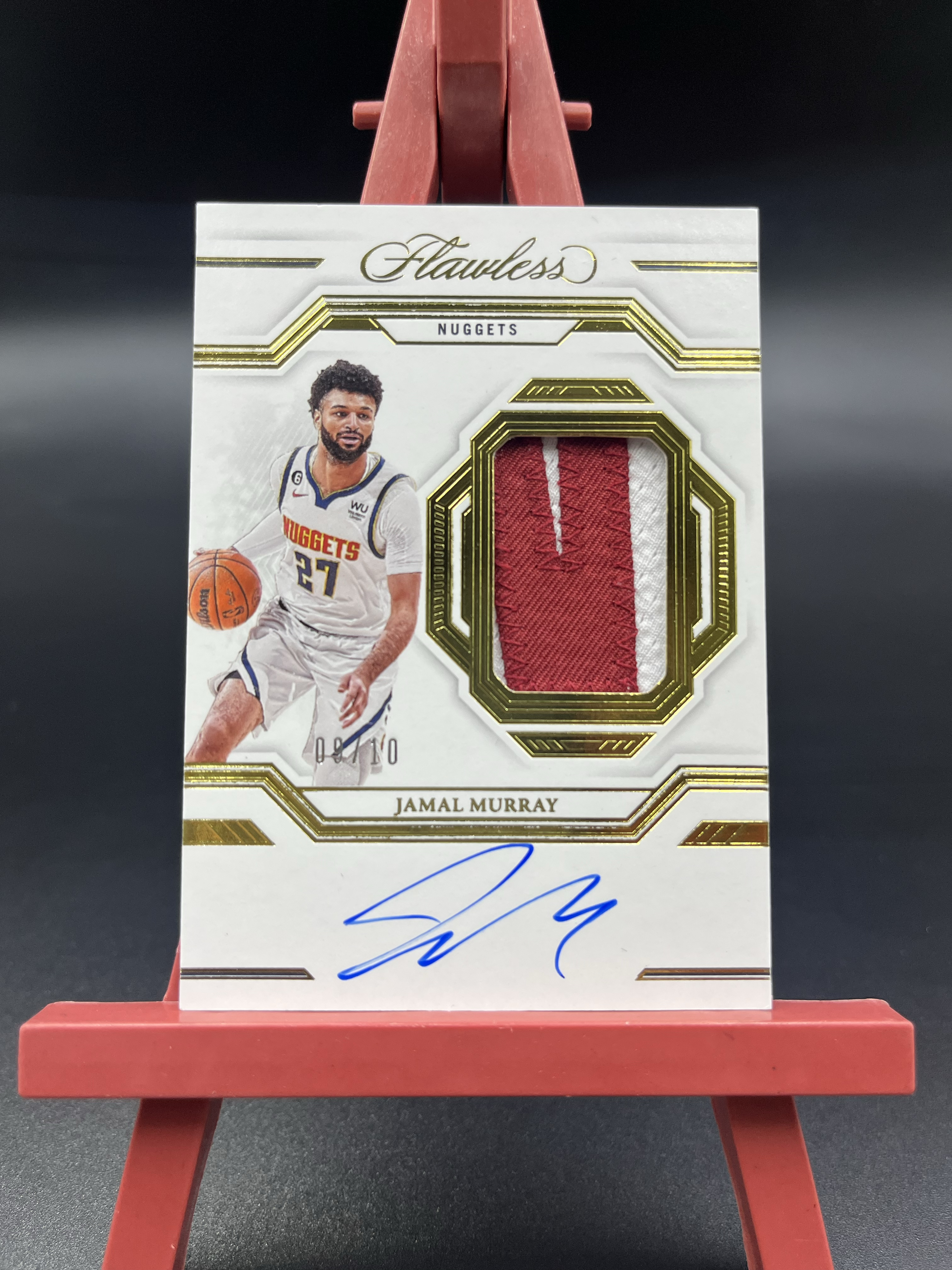 2022-23 Panini FLAWLESS 手提 掘金 贾马尔 穆雷 默里 JAMAL MURRAY 9/10编 金版 双色暴力球衣物料 ...