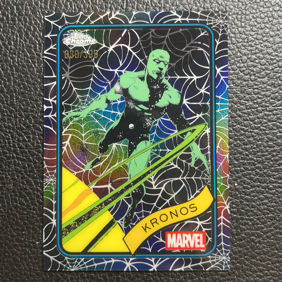 2025 Topps Marvel (MCU) Chrome 漫威收藏卡 元年第二弹 折射特卡 永恒族 克罗诺斯 Kronos 399编 黑 ...