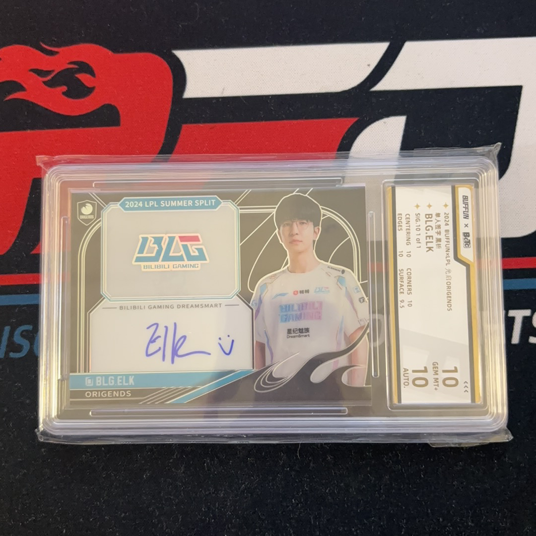 2024 Buffun LPL Elk 不凡玩品 光启系列 Blg-Elk 单人签字卡 黑折 ofo 评级卡 10分 1/1编 【菠萝话梅】【RED代拍】 卡淘