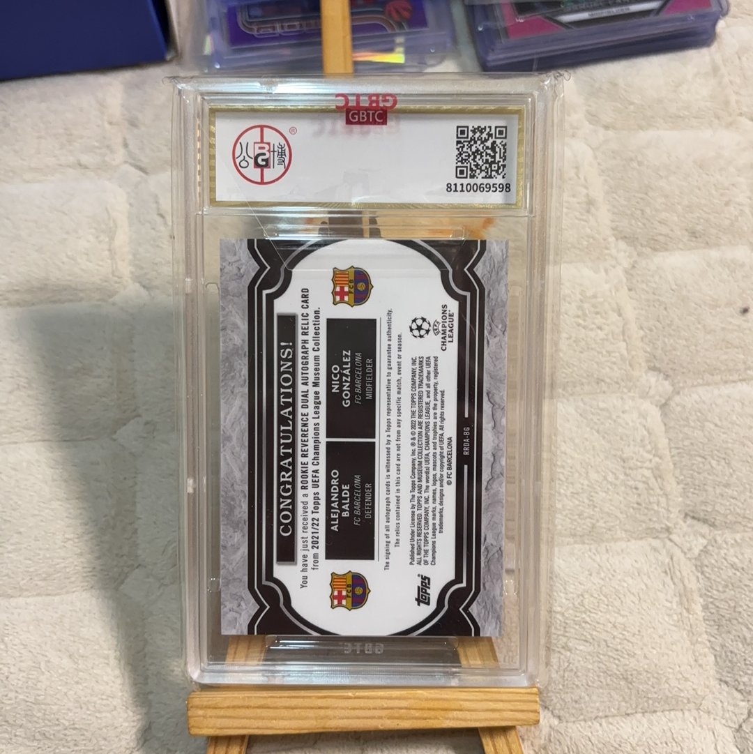 2021-22 TOPPS MUSEUM COLL. RK.REVEREND DUAL AUTO.RELICS A.BALDE&N ...
